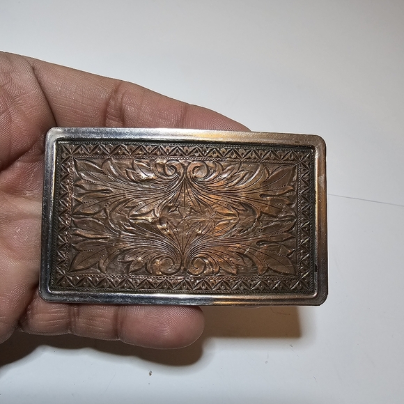 None | Accessories | Vintage Western Style Copper Etched Scroll Pattern ...